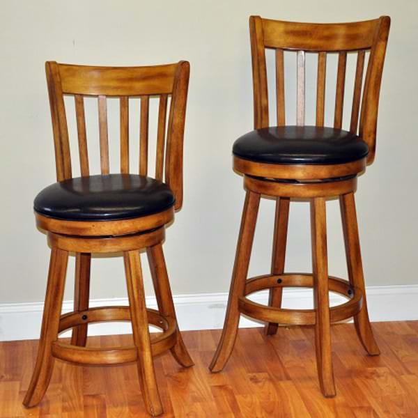 Rustic Slat Bar Stool