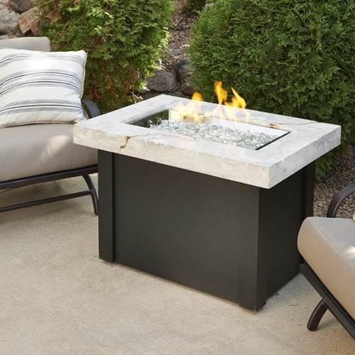 Providence Fire Pit Table - White Onyx