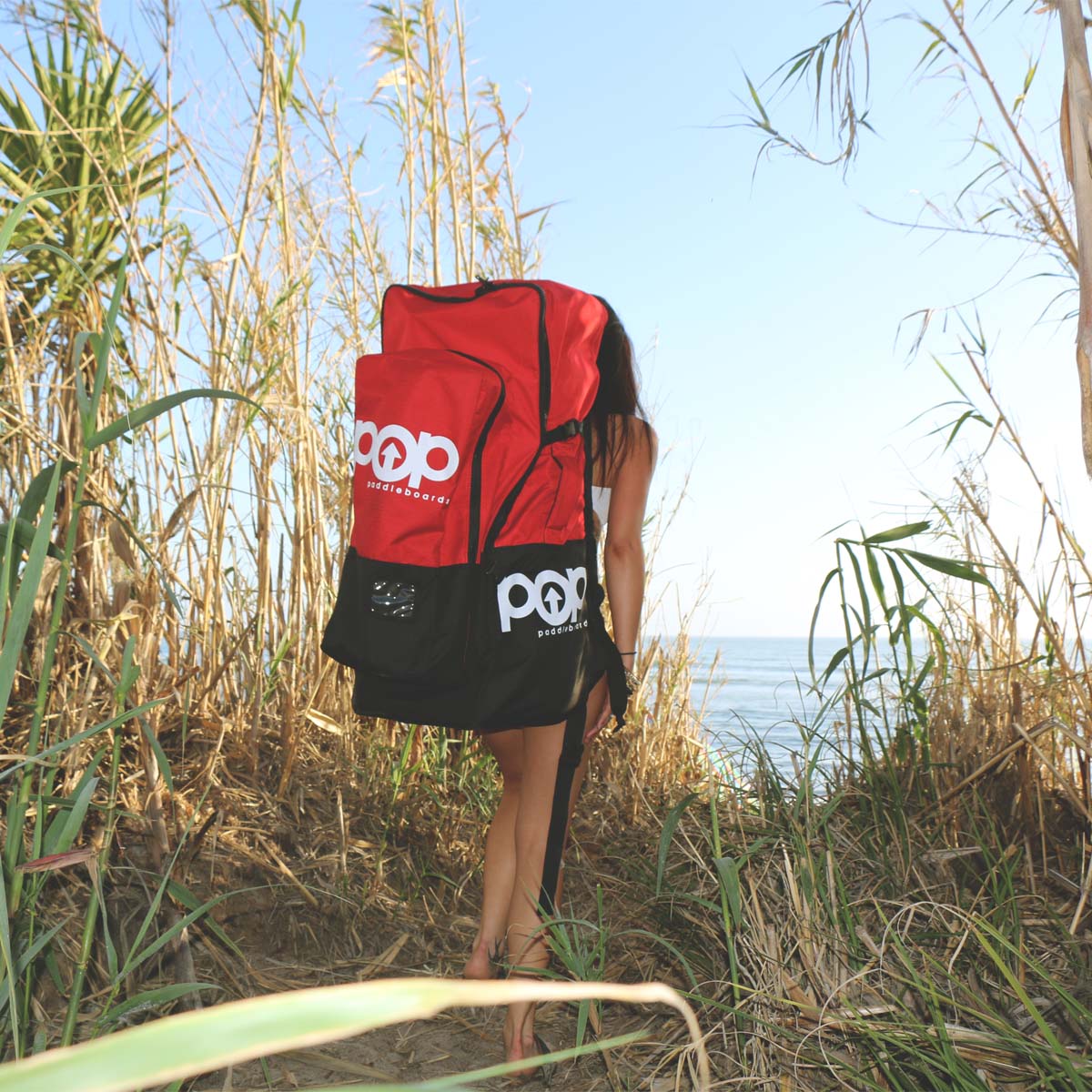 11' Pink Pop Up Inflatable Stand-Up Paddleboard Kit by POP