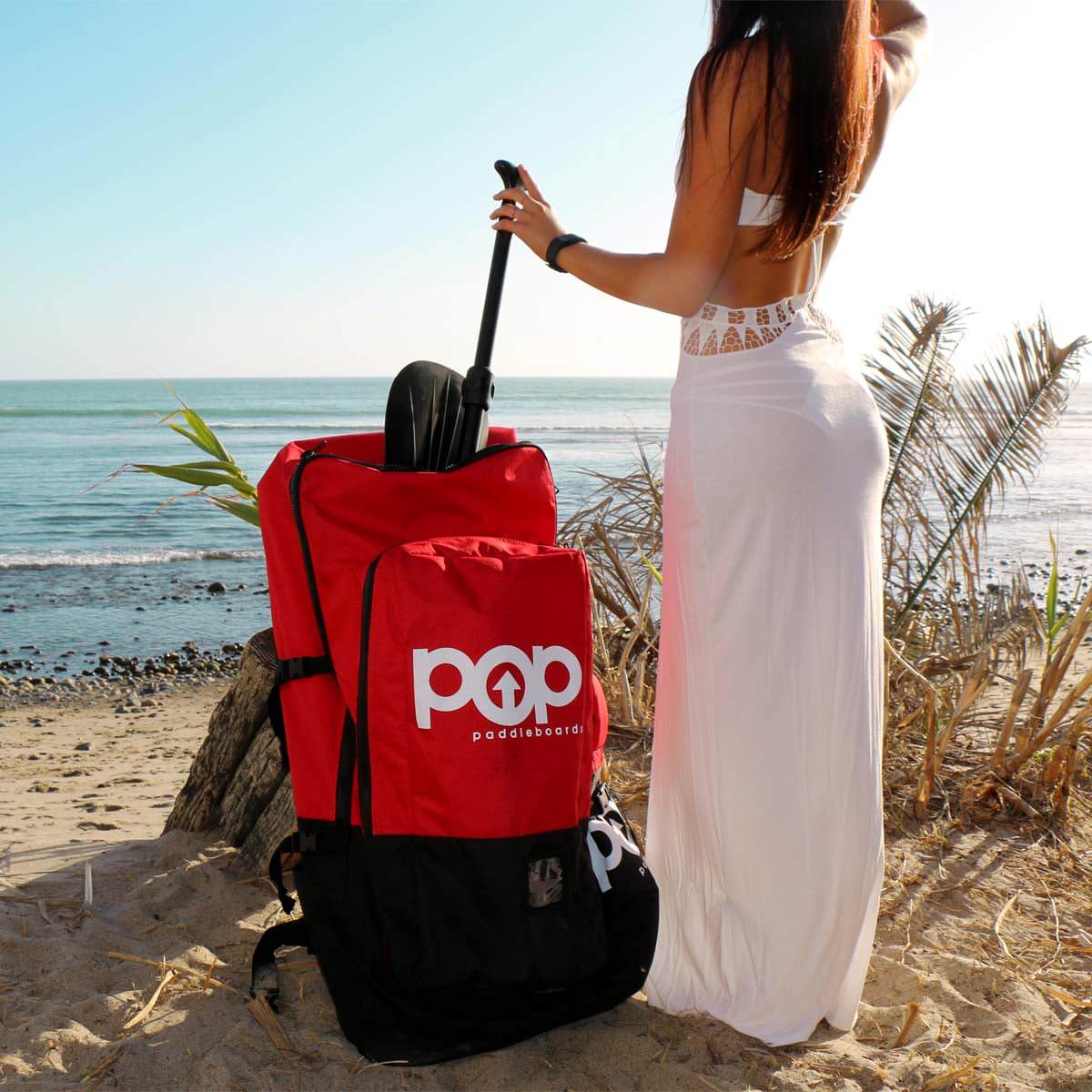 11' Pink Pop Up Inflatable Stand-Up Paddleboard Kit by POP