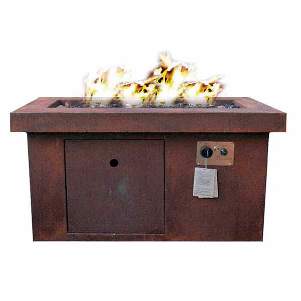 Urban Series Fiery Rust Fire Pit - Rectangle