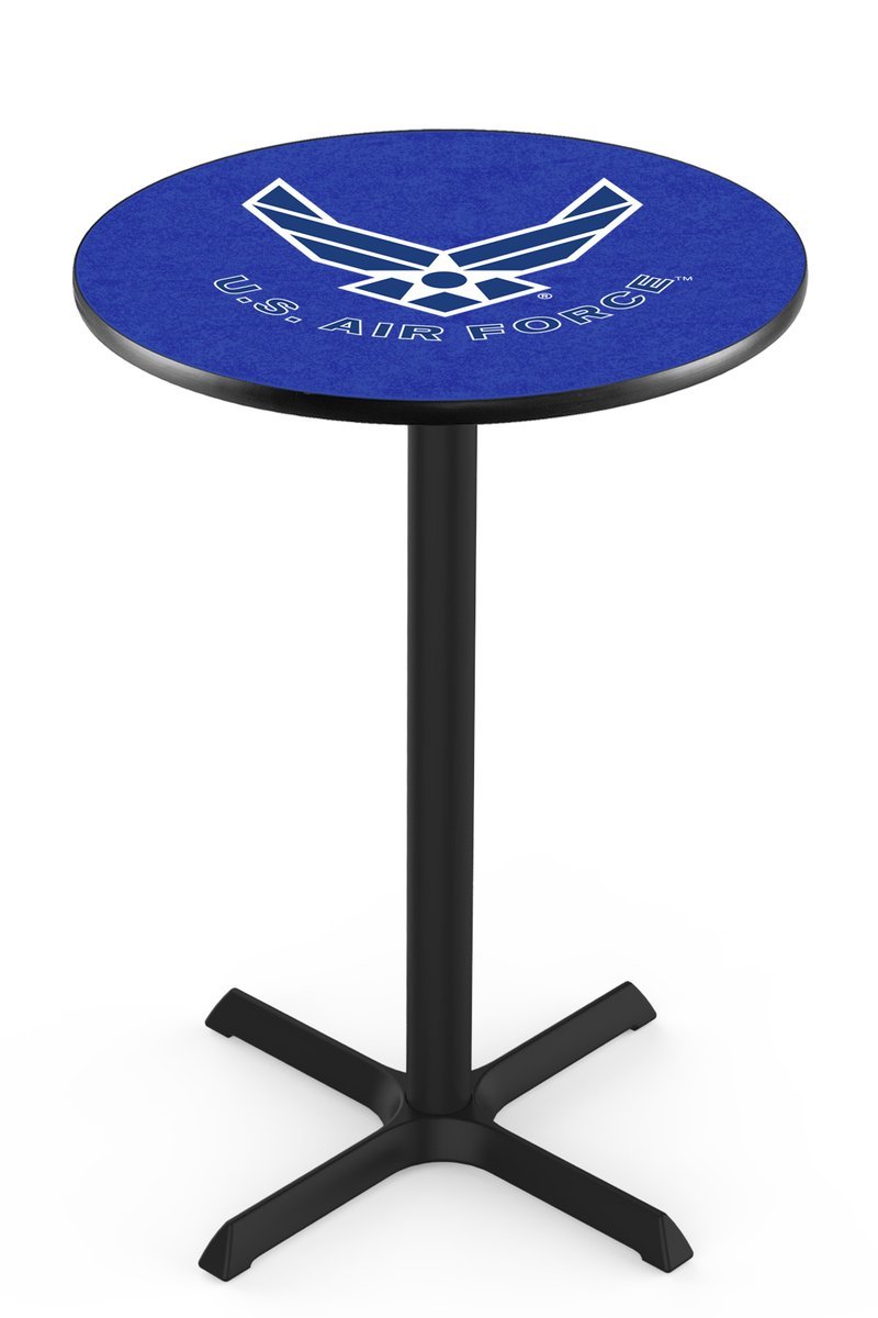 U.S. Air Force Pub Table - 36" Black w/ Official Military Logo - Family ...
