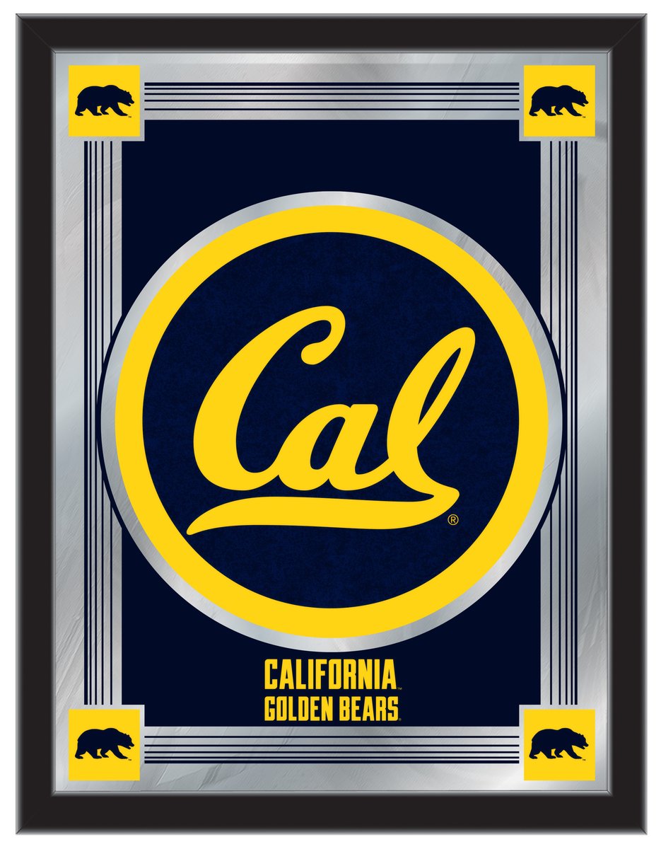 Cal Logo Mirror 17x22 w/ Official College Logo - Family Leisure