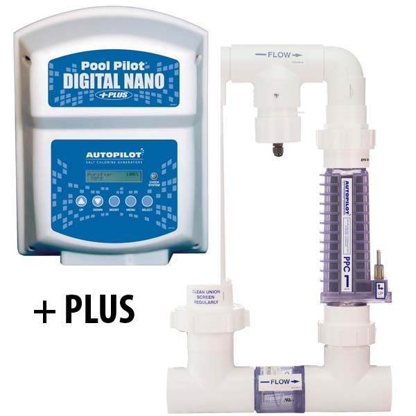 220 Volt Pool Pilot Digital Nano Plus 32K Gallon Salt Generator by AquaCal