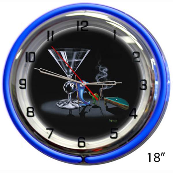 Pool Shark Wall Clock by Michael Godard | Game Room Decor